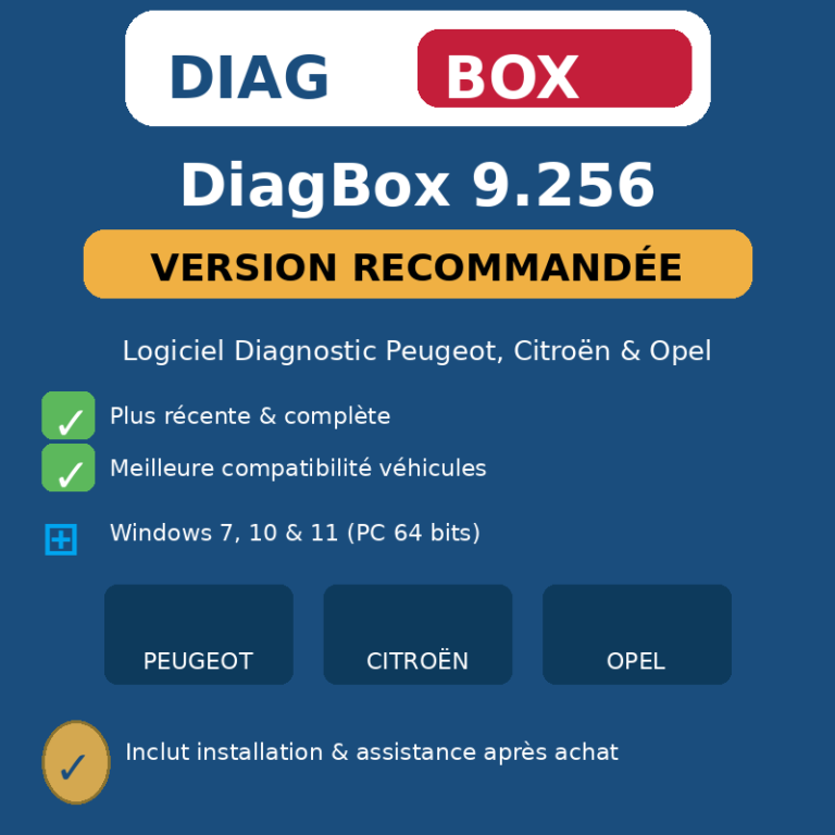 Diagbox 9.256 Offline – Logiciel Diagnostic Peugeot Citroën DS Opel ...
